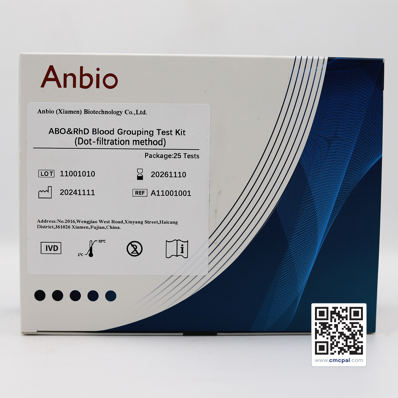 Anbio ABO&RhD Blood Grouping Test Kit (Dot-filtration method) REF ...